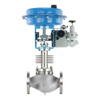 China SS304 Pneumatic Diaphragm Control Valve Heat Dissipation Single Seated 16bar DN100 Flange for sale