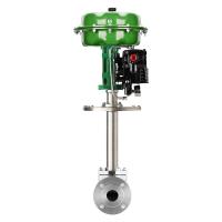China Pneumatic Cryogenic Control Valve Bellows Type Flange 150lb 4-20ma SS304 Air To Open for sale