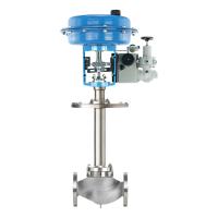 China Pneumatic Cryogenic Control Valve Bellows Type Flange 150lb 4-20ma SS304 Air To Open for sale