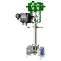 China Pneumatic Cryogenic Control Valve Bellows Type Flange 150lb 4-20ma SS304 Air To Open for sale