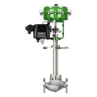 China Pneumatic Cryogenic Control Valve Bellows Type Flange 150lb 4-20ma SS304 Air To Open for sale