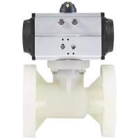 China PVDF Ptfe Seal Pneumatic Actuator Valve 1 1/4 Inch PN10 Anti Corrosion With Double Action HCL for sale