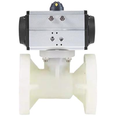 China PVDF Ptfe Seal Pneumatic Actuator Valve 1 1/4 Inch PN10 Anti Corrosion With Double Action HCL for sale
