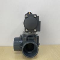 China 180 Degree PVC 3way Pneumatic Ball Valve Corrosion Resistance Double Acting 10bar For Sea Water for sale