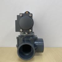 China 180 Degree PVC 3way Pneumatic Ball Valve Corrosion Resistance Double Acting 10bar For Sea Water for sale