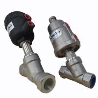 China Pneumatic Angle Seat Valve Y Type SS304 Double Acting NPT Thread 16bar Shut Off Valve for sale