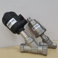 China Pneumatic Angle Seat Valve Y Type SS304 Double Acting NPT Thread 16bar Shut Off Valve for sale