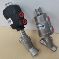 China Pneumatic Angle Seat Valve Y Type SS304 Double Acting NPT Thread 16bar Shut Off Valve for sale