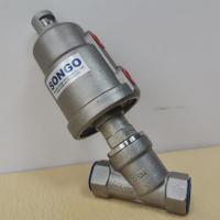 China Pneumatic Angle Seat Valve Y Type SS304 Double Acting NPT Thread 16bar Shut Off Valve for sale