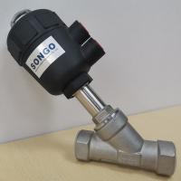 China Pneumatic Angle Seat Valve Y Type SS304 Double Acting NPT Thread 16bar Shut Off Valve for sale