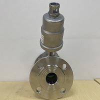 China Flange Angle Seat Pneumatic Actuator Valve 25 Bar SS304 Spring Return Air Water Steam 145degree for sale