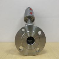 China Flange Angle Seat Pneumatic Actuator Valve 25 Bar SS304 Spring Return Air Water Steam 145degree for sale
