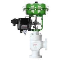 China SONGO Pneumatic Angle Regulating Valve Flange type carbon steel Water Flow Single Seated Pneumatic Diaphragm Control Globe Valve for Mud particle medium for sale