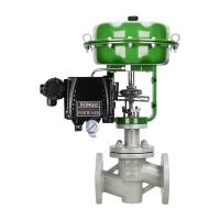China SONGO Electric Fluorine Lined Modulating Control Valve 4-20ma Flange Carbon Steel 16bar Electric Single Seated Control Valve for acid and alkali resistant for sale