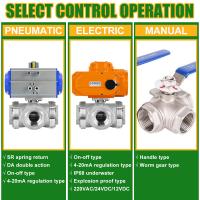 China 3 Way Pneumatic Actuator Valve SS304 L Port Socket Weld 3inch 150LB With Double Action for sale
