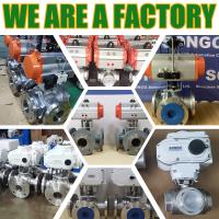China 3 Way Pneumatic Actuator Valve SS304 L Port Socket Weld 3inch 150LB With Double Action for sale