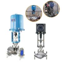China SONGO Modulating Control Valve 4-20ma Single Seat Carbon Steel 16bar 24VDC Equal Percentage Motorized Steam Control Valve for sale