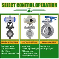 China Double Eccentric Pneumatic Wafer Butterfly Valve ANSI 150Lb 2inch RTFE Seat Carbon Steel for sale