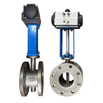 China Pneumatic Ventilation Butterfly Valve Double Acting 16bar 310S Hot Gas Flange For 1000 Degrees Gas for sale