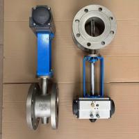 China Pneumatic Ventilation Butterfly Valve Double Acting 16bar 310S Hot Gas Flange For 1000 Degrees Gas for sale