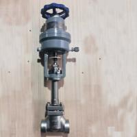 China SONGO Cryogenic Cut off Valve Socket Weld Type Pneumatic Emergency Shut off Valve flange type Liquefiede Oxygen DJ66F-40P for sale