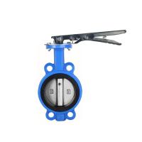China Manual Butterfly Valve Lever Operated Steel Handle CF8 Disc 16bar Wafer Type Epdm Ptfe Seal for sale