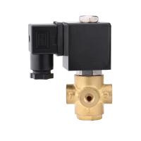 China 3 Way Solenoid Valve Brass Direct Acting Normally Closed Water Valve 220VAC for sale