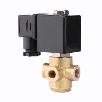 China 3 Way Solenoid Valve Brass Direct Acting Normally Closed Water Valve 220VAC for sale