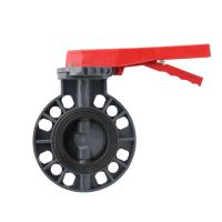 China SONGO UPVC Wafer butterfly Valve 6inch epdm seal 10bar with Handle for industrial water for sale