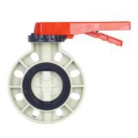 China SONGO UPVC Wafer butterfly Valve 6inch epdm seal 10bar with Handle for industrial water for sale