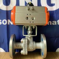 China SS304 Flange Ball Valve Manual ASME B16.5 150 Lb 3 Inch Handle Operated for sale