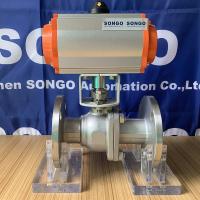 China SS304 Flange Ball Valve Manual ASME B16.5 150 Lb 3 Inch Handle Operated for sale