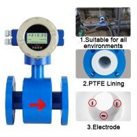 China SONGO electromagnetic Flow Meter Carbon Steel stainless steel 304 RS485 Industrial  Liquid Control  Water Magnetic Flowmeter for sale