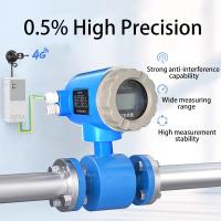 China SONGO electromagnetic Flow Meter Carbon Steel stainless steel 304 RS485 Industrial  Liquid Control  Water Magnetic Flowmeter for sale