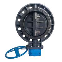 China SONGO UPVC Wafer butterfly Valve 6inch epdm seal 10bar with Handle for industrial water for sale