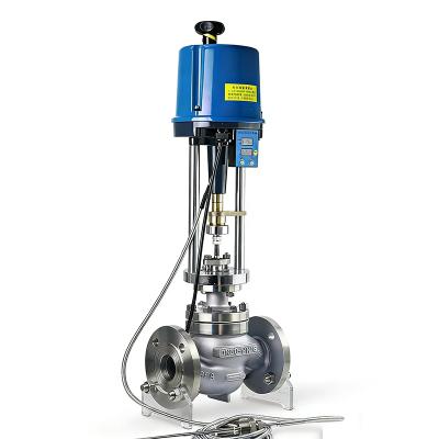 China SONGO electrci temp control valve 220VAC 24VDC SS304 PN16 Heating type, Cooling type for 220degree High-temperature steam and hot oil for sale