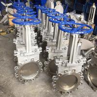 China SS304 Lug Wafer Type PN16 150LB Knife Gate Valve for Slurry Discharge with Handwheel for sale