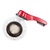China SONGO PVDF manual wafer type EPDM Viton seal butterfly valve with hand lever for sale