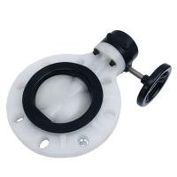 China SONGO PVDF manual wafer type EPDM Viton seal butterfly valve with hand lever for sale
