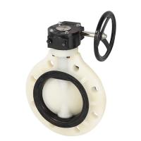 China SONGO PVDF manual wafer type EPDM Viton seal butterfly valve with hand lever for sale