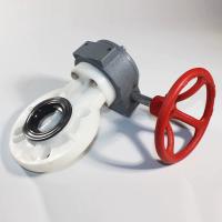 China SONGO PVDF manual wafer type EPDM Viton seal butterfly valve with hand lever for sale