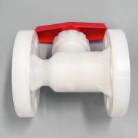 China SONGO viton seal Din PN16 flange PVDF ball valve with hand lever for anti-corrosive alkali for sale