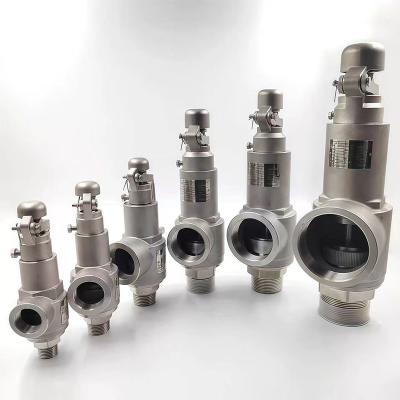 China SONGO Stainless steel 304 thread type full opening safety valve for steam boiler pressure relief valve 200degree for sale