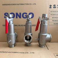China SONGO Stainless steel 304 thread type full opening safety valve for steam boiler pressure relief valve 200degree for sale