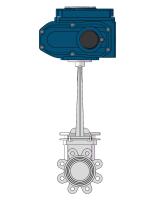 China SONGO Electric Knife Gate Valve For Slurry Carbon Steel PN16/Class 150 Flange 24VDC Motorized Slide Gate Valve for sale