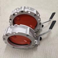 China Songo manual aluminium alloy double single flange dust butterfly valve with handle Wear-resistant rubber for sale
