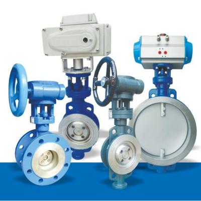 China Songo triple eccentric hard-sealed wafer butterfly valve  stainless steel 304 with worm wheel 425 degree for sale