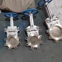 China SONGO manual knife gate valve 150lb lug wafer type SS304 carbon steel dual-way NBR PTFE viton sealed for sale