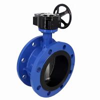 China SONGO Manual flange butterfly valve PN16 ANSI 150LB  epdm seal SS304 Ductile Cast Iron with Handle and handwheel for sale