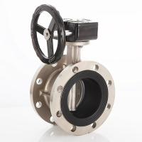 China SONGO Manual flange butterfly valve PN16 ANSI 150LB  epdm seal SS304 Ductile Cast Iron with Handle and handwheel for sale